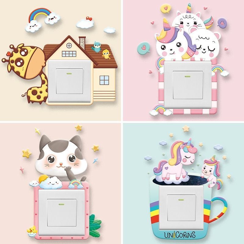 Switch Stickers Wall Stickers Socket Protection Cover Living Room ...