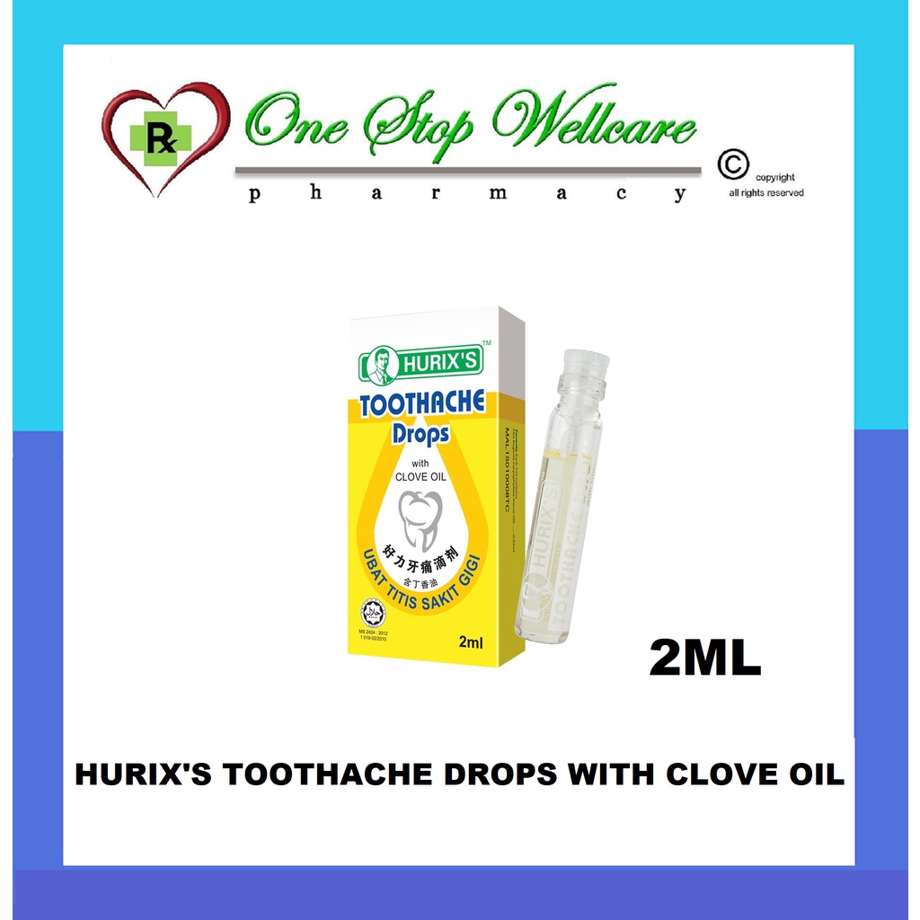 HURIX'S TOOTHACHE DROPS WITH CLOVE OIL 2ML (EXP: 02/2027) | Shopee Malaysia