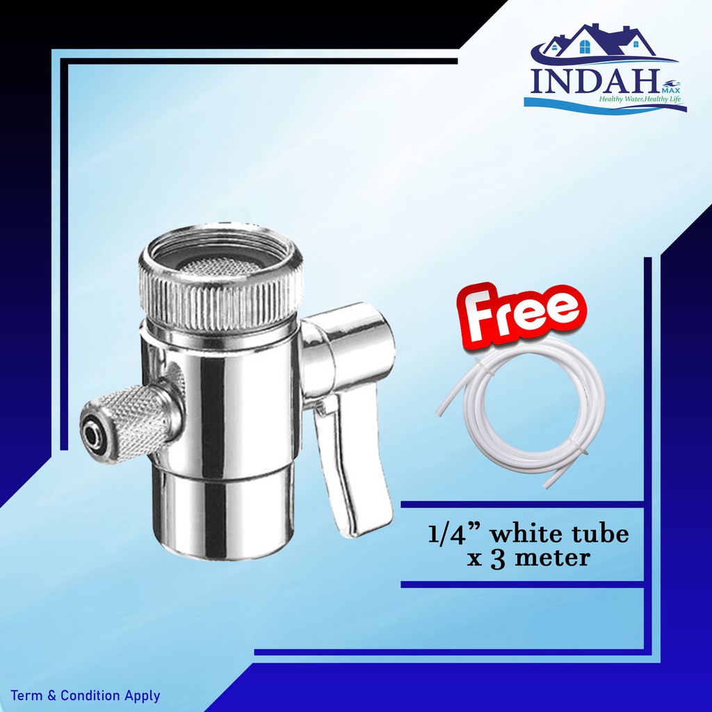 🇲🇾 Ready Stock 💕STANDARD ONE WAY Water Filter Diverter Valve For 1/4 ...