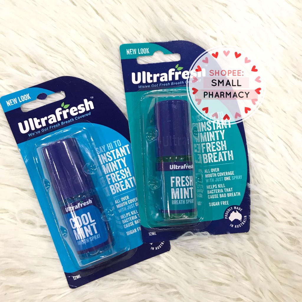 Ultrafresh Fresh Mint / Cool Mint Breath Spray 12ml Minty Fresh ...