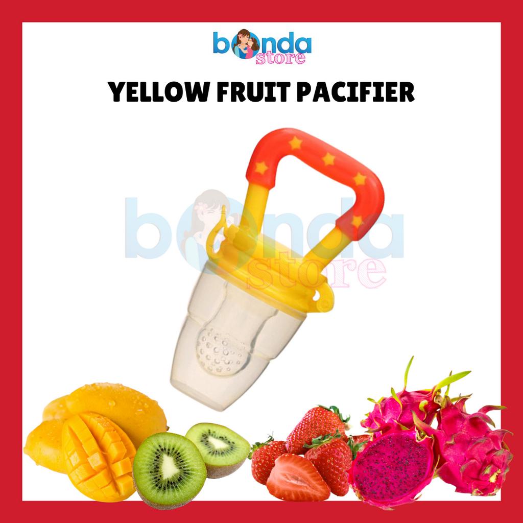 Yellow Baby Feeder Food Bite Silicon Fruit Pacifier Puting Buah Baby ...