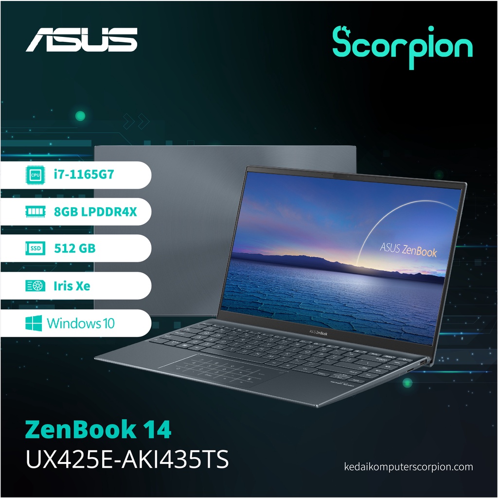 Asus ZenBook 14 UX425E-AKI435TS Laptop | Shopee Malaysia