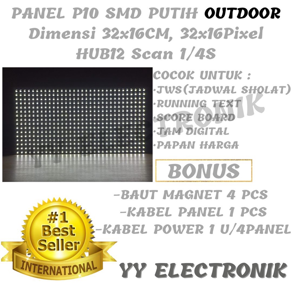 White P10 Led model Module Panel White SMD outdoor Running Text ...