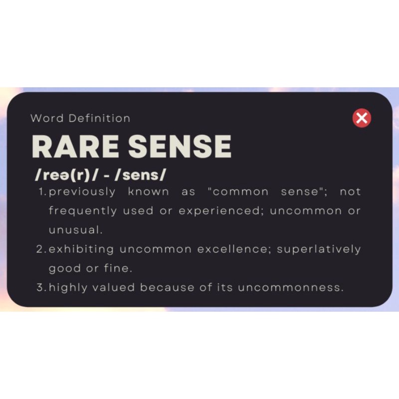 Rare Sense/Common Sense | Shopee Malaysia