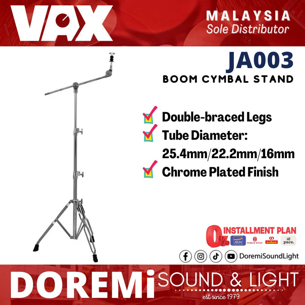 VAX JA003 Boom Cymbal Stand Drum Hardware Stand (JA-003) | Shopee Malaysia