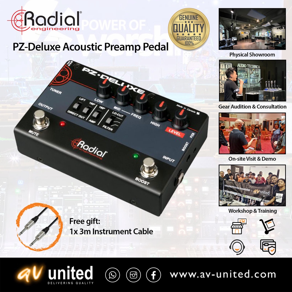 Radial Engineering PZ-Deluxe Acoustic Preamp Pedal | Shopee Malaysia
