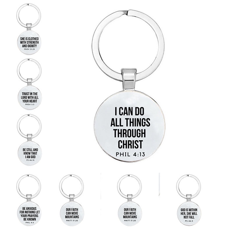 New Bible Verses Key Chain Faith Key Ring Bible Christian Jewelry ...