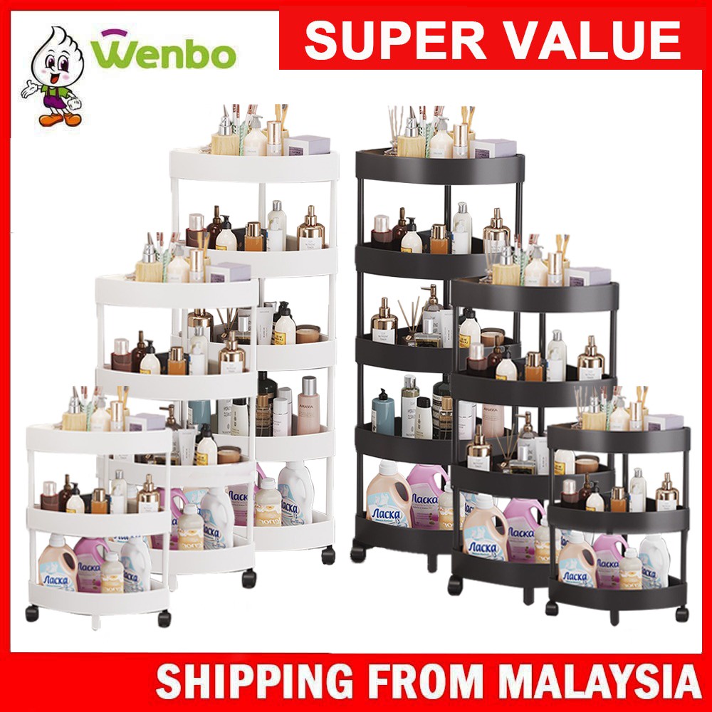 Wenbo Tri-Corner Rack Bathroom Bedroom Kitchen Triangular Corner Rack ...