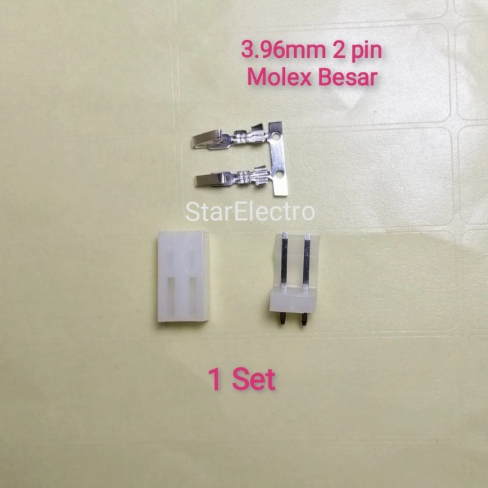 1 set Molex Large 2 Pin header pcb 3.96mm male female 2pin connector ...