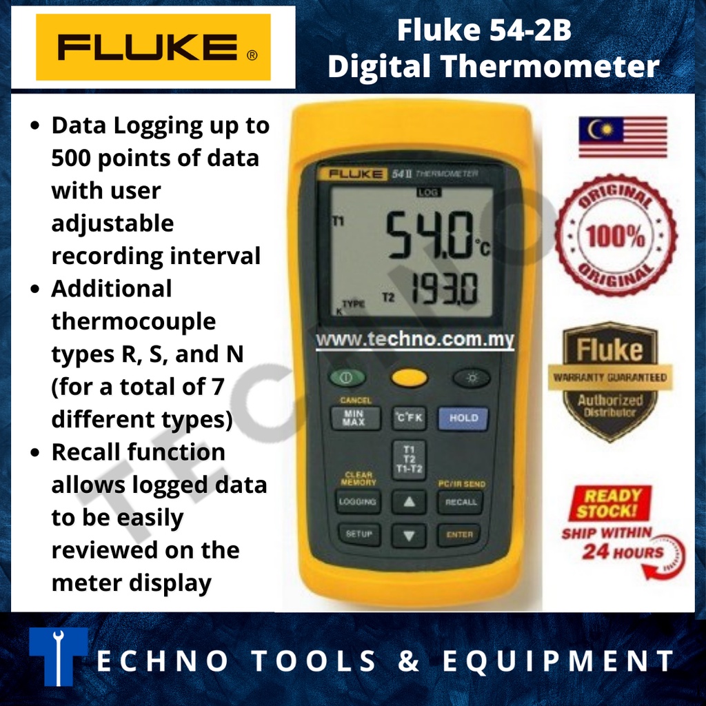 FLUKE 54-2B Digital Thermometer , Fluke 54 IIB | Shopee Malaysia