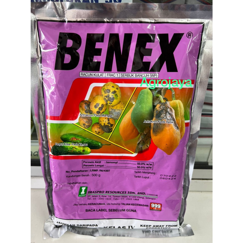 100G (REPACKING) / 500GM BENEX Powder Benomyl 50% Benzimidazole ...