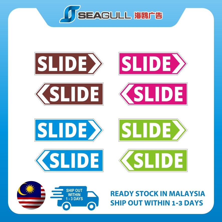 Slide To Open / Door Signage Sticker / Sticker Pintu / 门贴纸 / Sliding ...