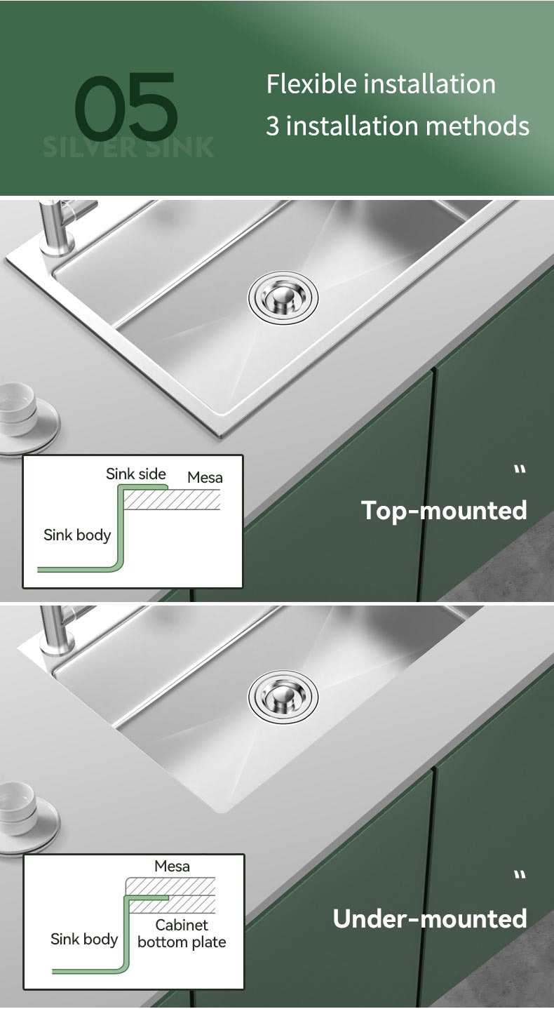 Singki Dapur Nano Sinki 304 Stainless Steel Handmade Single Bowl ...