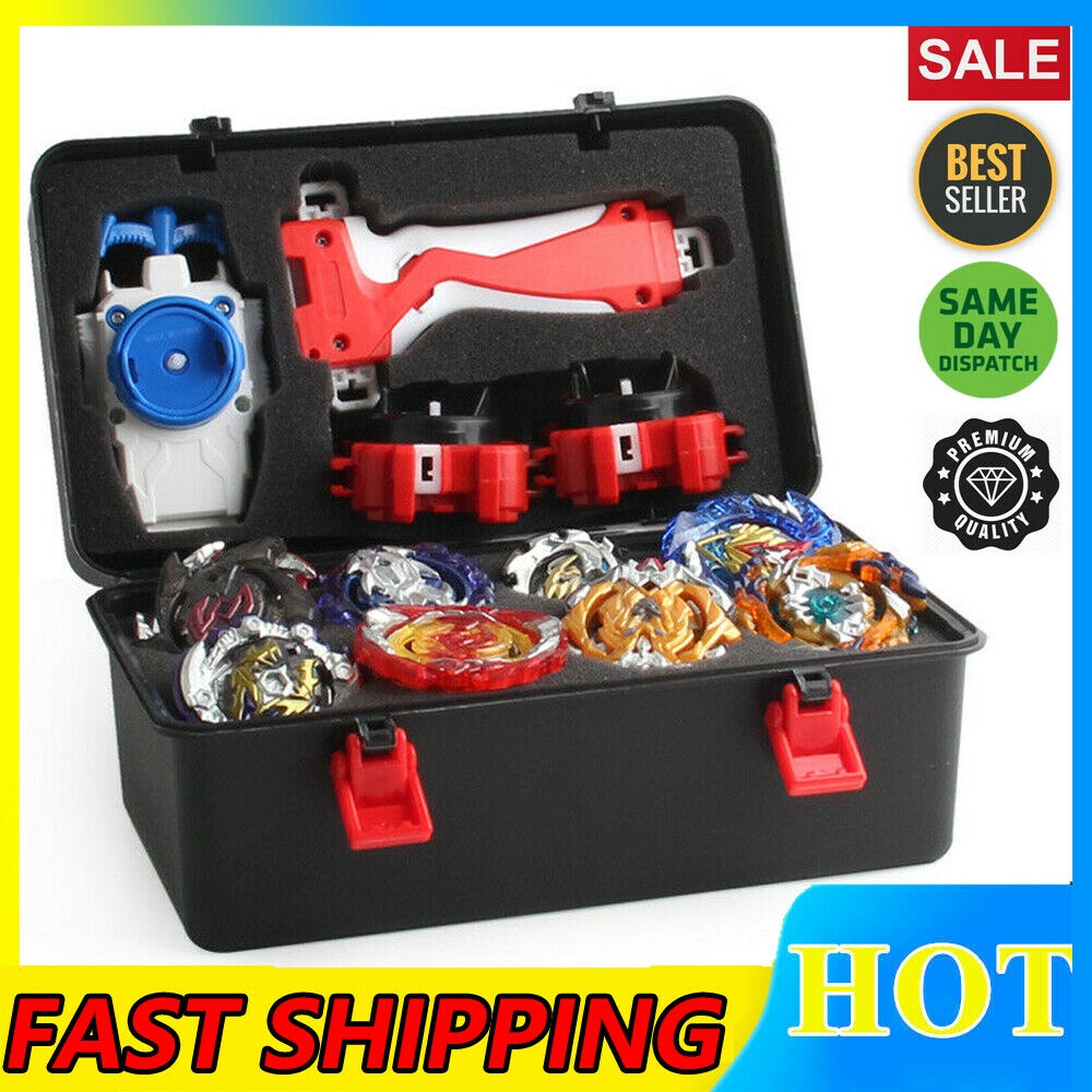 Children's Gyro Toy Set （17Pcs） Spinning Launcher Battle Gyro Game 12 Gyro 3 Launcher Beyblade ...