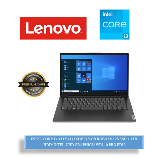 Lenovo V14 G2 ITL 82KAS03900 14" FHD Laptop Black (i3-1115G4/ 4GB ...