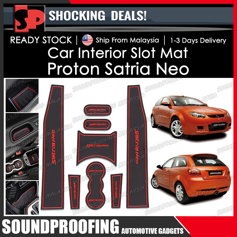 Proton Satria Neo Interior Slot Mat Rubber Mat Anti-slip Mat | Shopee ...
