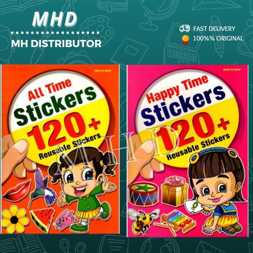 HAPPY TIME Fun Time Sticker 120+ Reusable Stickers (Mind To Mind ...