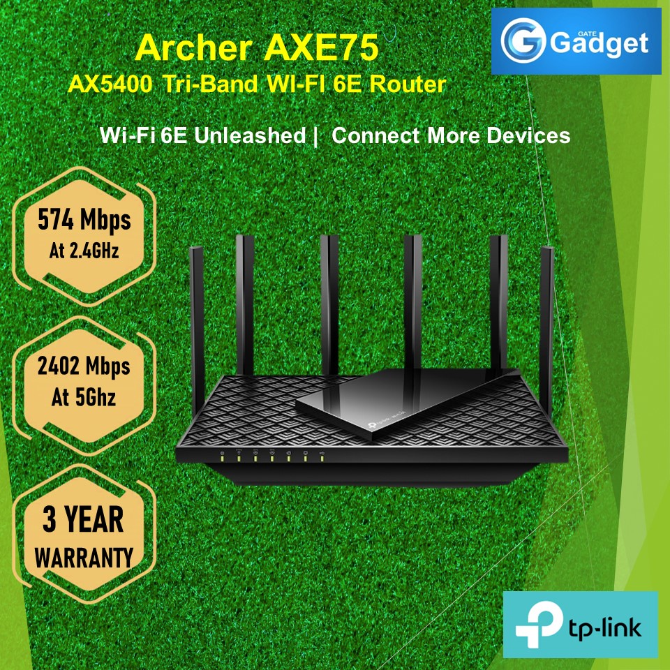 TP-LINK AXE75｜AXE5400 Tri-Band Gigabit Wi-Fi 6E Router｜Connect More ...