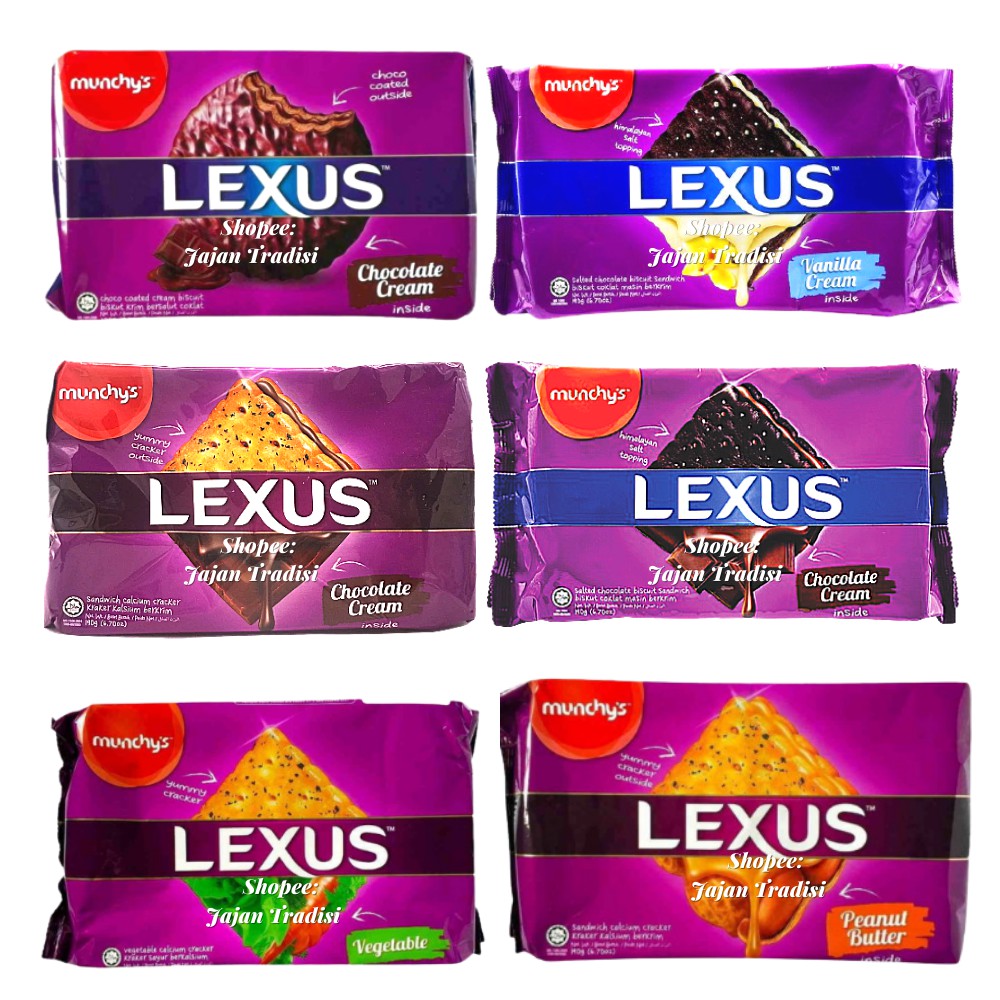 MUNCHY'S LEXUS SANDWICH CRACKERS - 7 VARIATION [190g ~ 200g] | Shopee ...