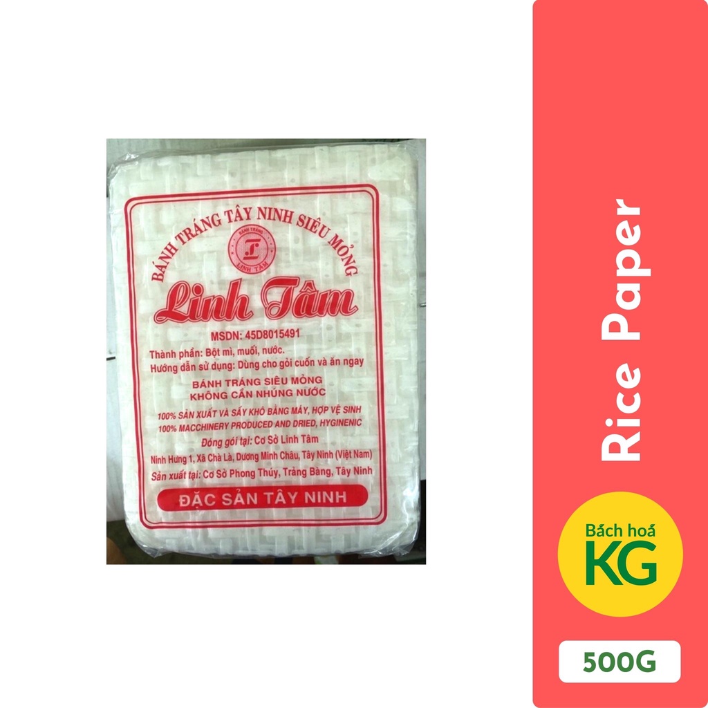 Linh Tam super thin rice paper 500g [≈100 pcs] - Bánh tráng siêu mỏng ...