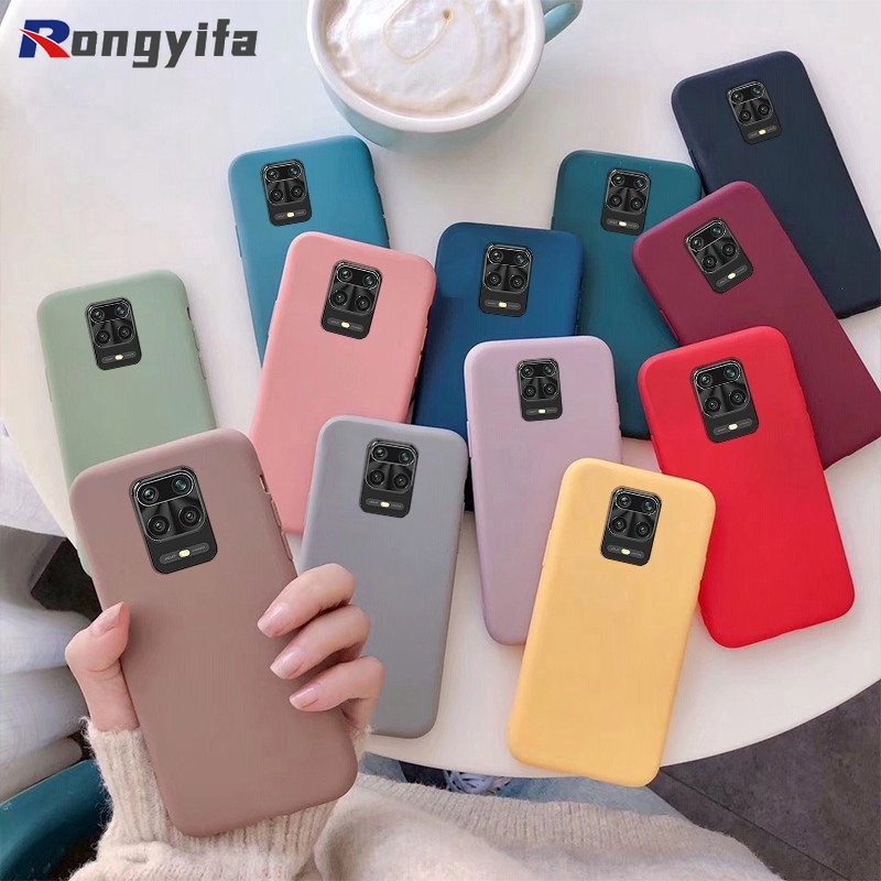 For Xiaomi Redmi Note 9S 9 Pro Max Case Candy Color Colorful Plain ...