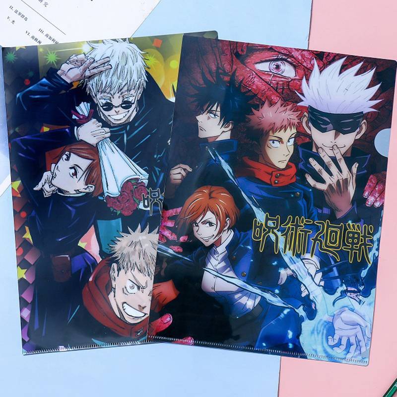 Anime Jujutsu Kaisen A4 Document Bag Bill Folder Holder Organizer ...