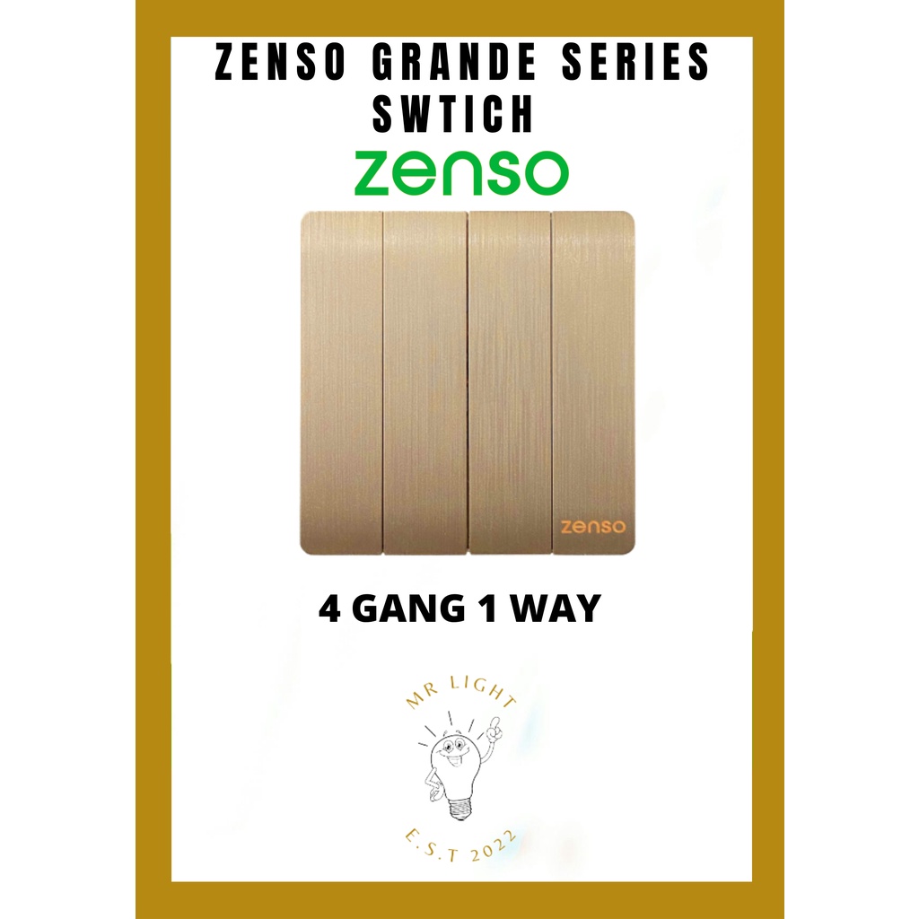 [Sirim] Zenso Grande (Gold) Switch / Switches & Socket Outlet Frameless ...