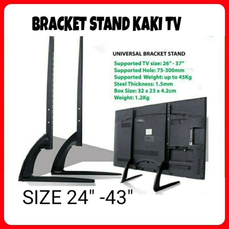 Tv bracket stand tv Legs 65 60 55 50 43 42 40 39 32 28 24 inch | Shopee ...