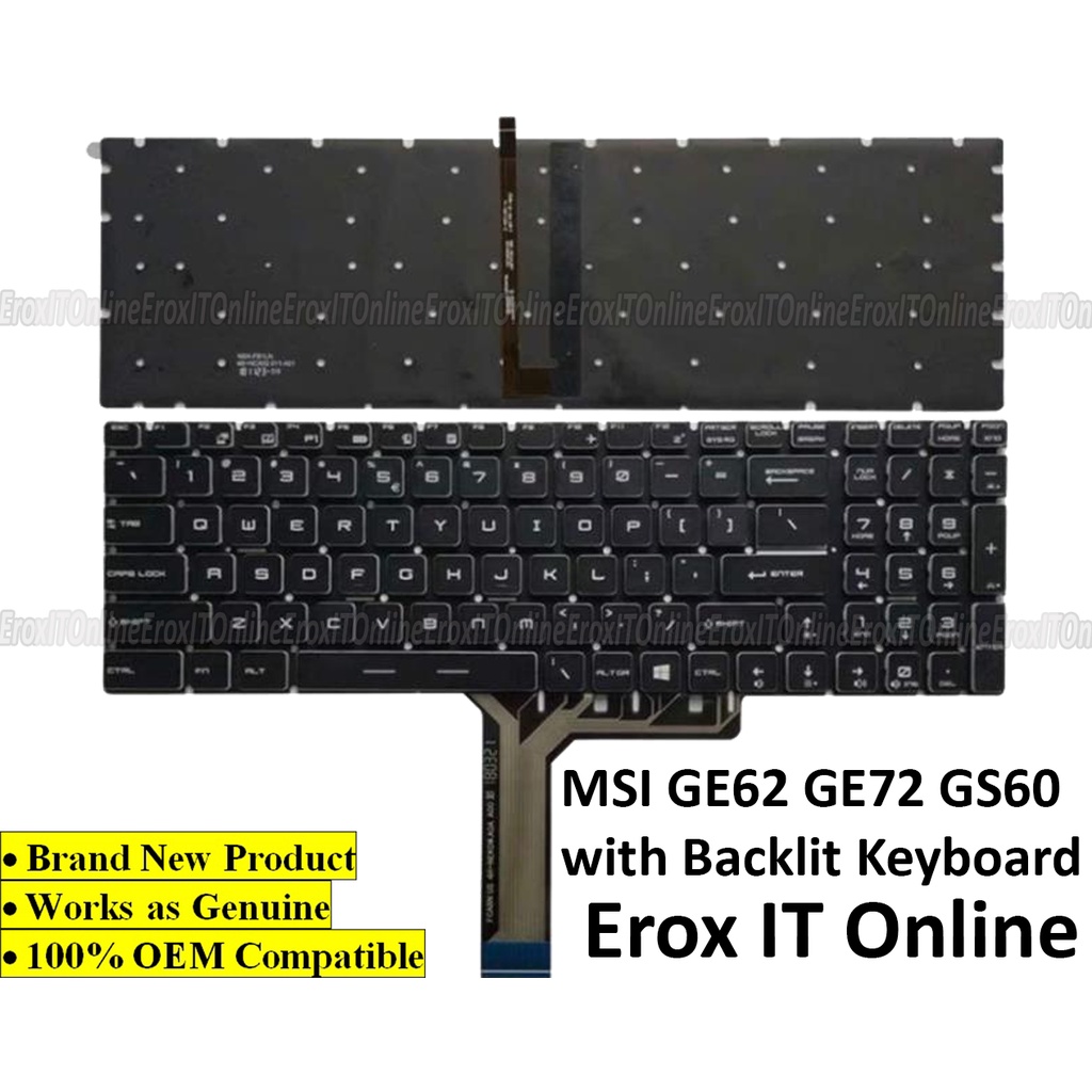 MSI GS60 GS70 GT72 GE51 GE62 GE72 GL62 GL72 GP62 GP72 CX62 GT62 GT72 ...