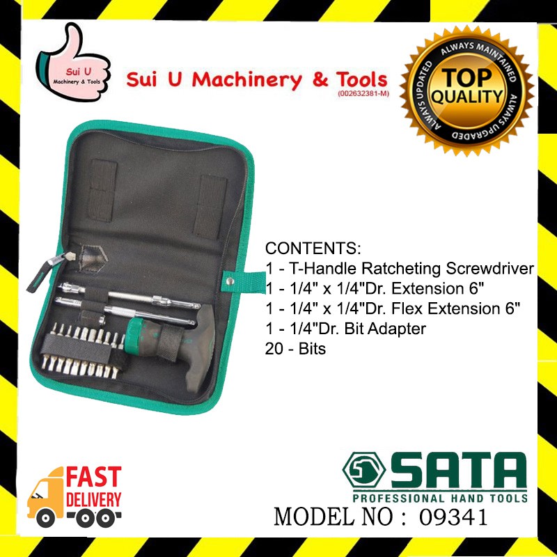 SATA 09341 24 PCS Ratcheting T-handle Screwdriver Set | Shopee Malaysia