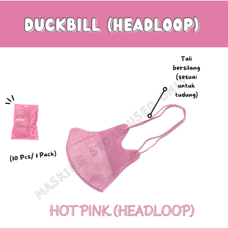 MASKING Duckbill Mask Face Mask Head loop Headloop Mask Duckbill Face ...