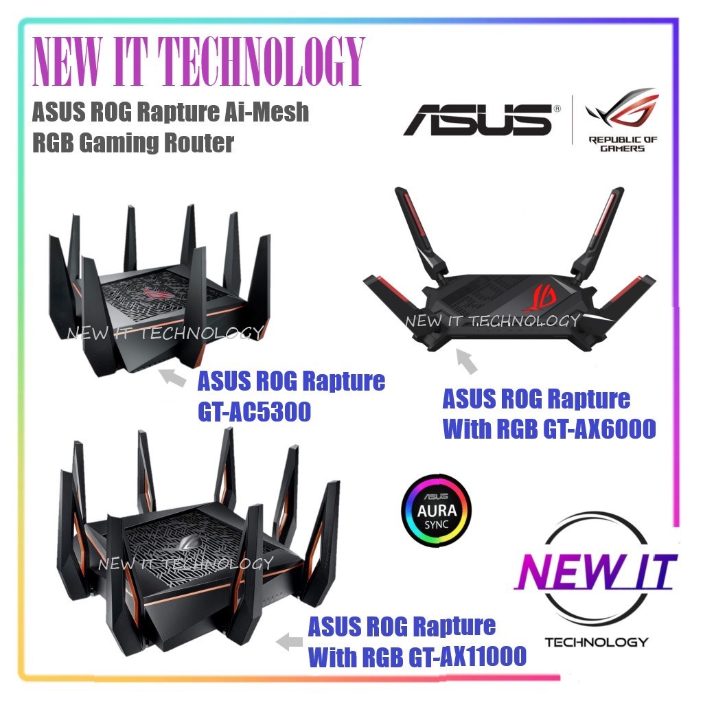 ASUS ROG Rapture GT-AC5300>-AX6000>-AX11000 PRO>-AXE11000>-AXE16000 Tri ...