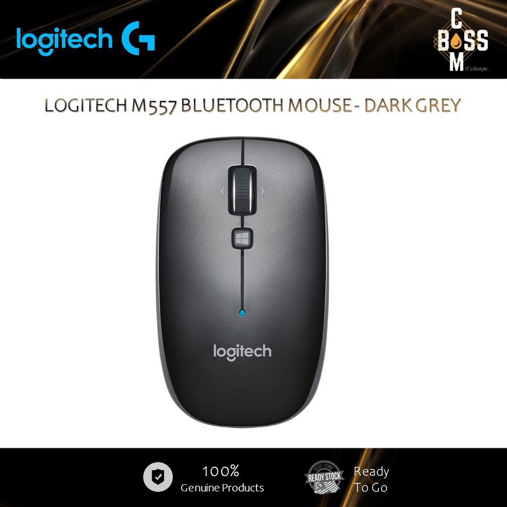 *ORIGINAL* LOGITECH M557 BLUETOOTH MOUSE - DARK GREY (910-003960) | Shopee Malaysia