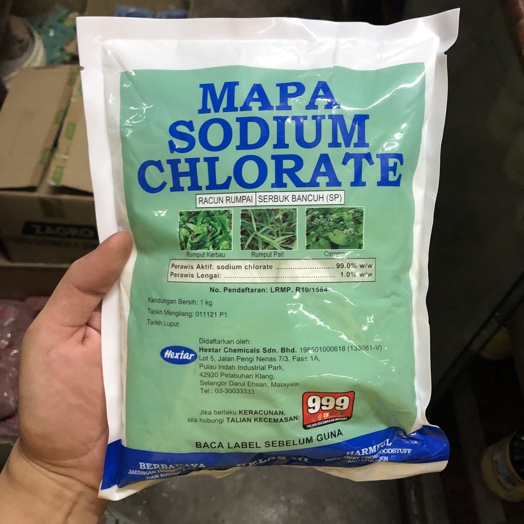 MAPA Sodium 1KG Chlorate 99% Herbicide Mixture Garam Campuran/Garam ...