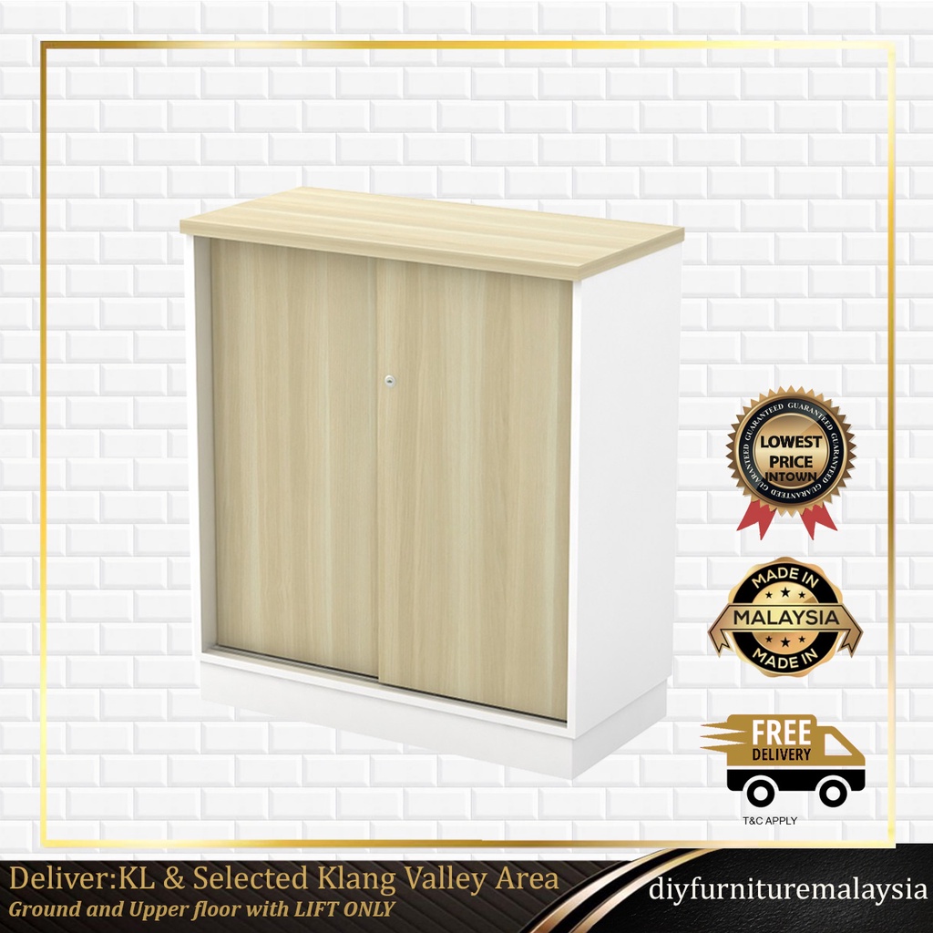 Low Office Cabinet Sliding Door | Rak Almari | Kabinet Pejabat | Filing ...