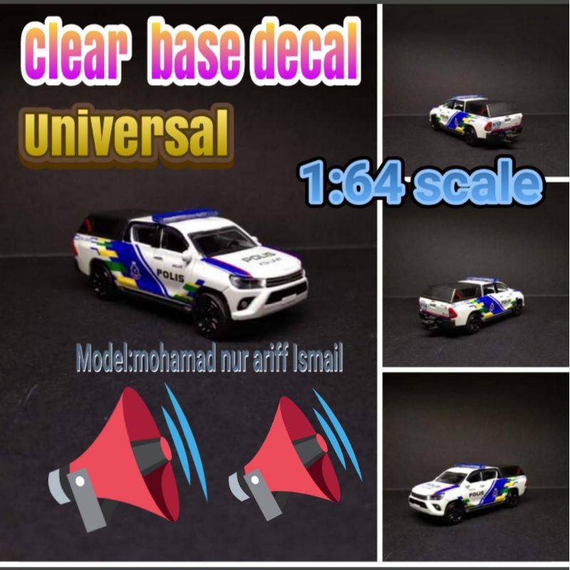 hotwheels tomica decal polisss hiluxx(decal sahaja) 2pcs | Shopee Malaysia