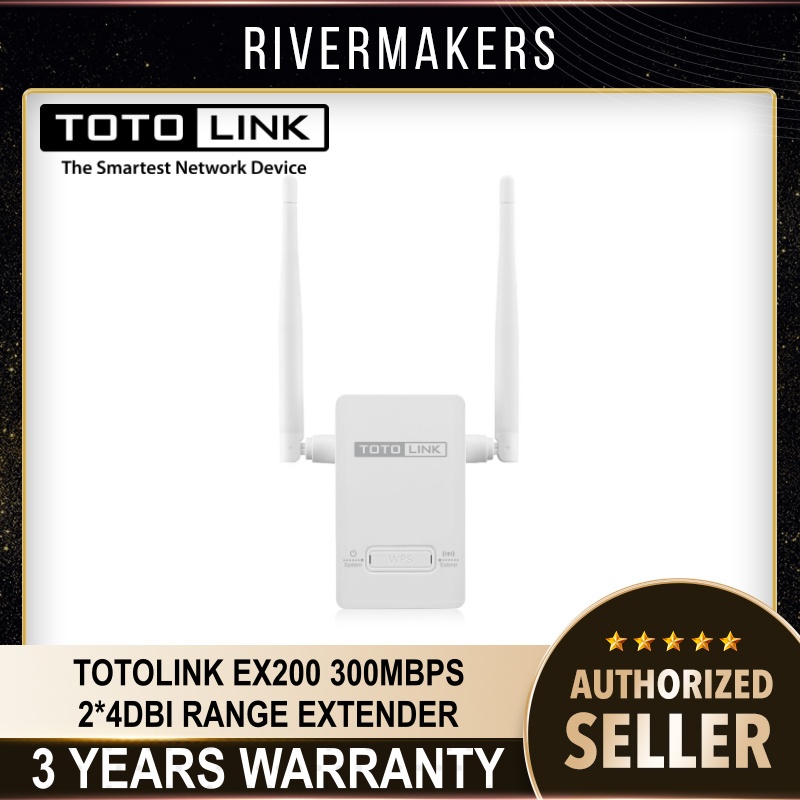 TOTOLINK EX200 300Mbps 2*4dBi WiFi Repeater, WiFi booster, WiFi Range ...