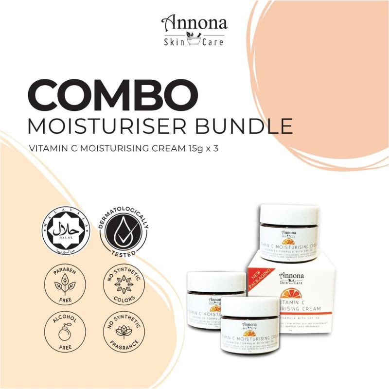 Vitamin C Moisturiser | Annona Vitamin C Moisturising Cream SPF 30 ...