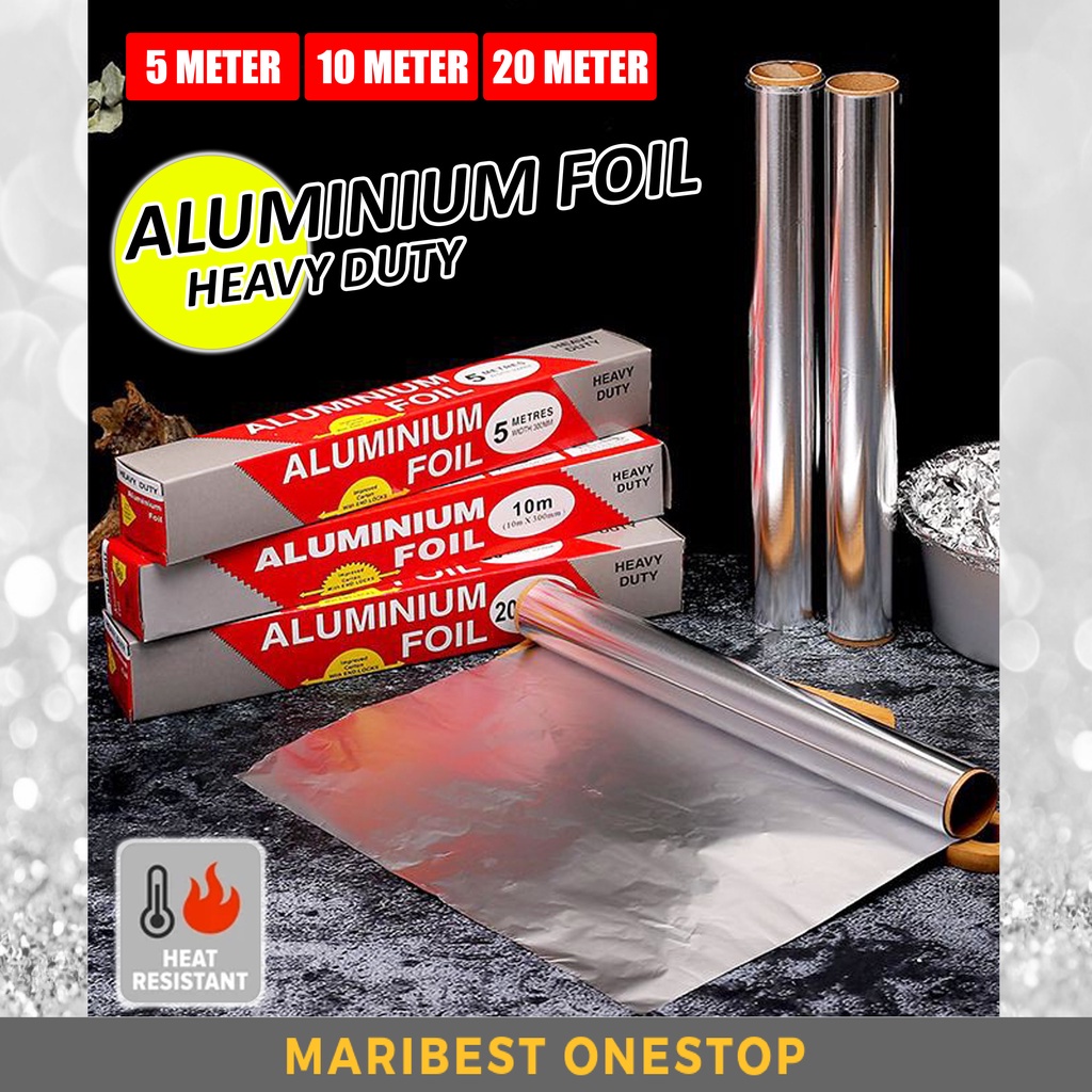 Heavy Duty Aluminum Foil Roll BBQ Baking Aluminum Foil Food Wrap ...