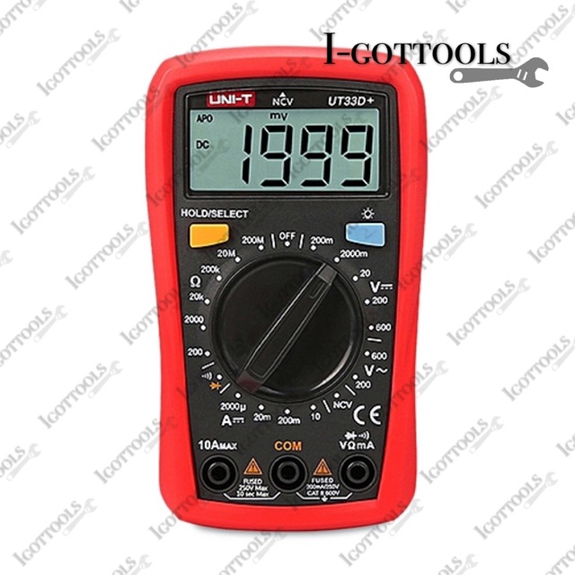 UNI-T UT33D Digital Multimeter Measurement Device - Red With Black ...