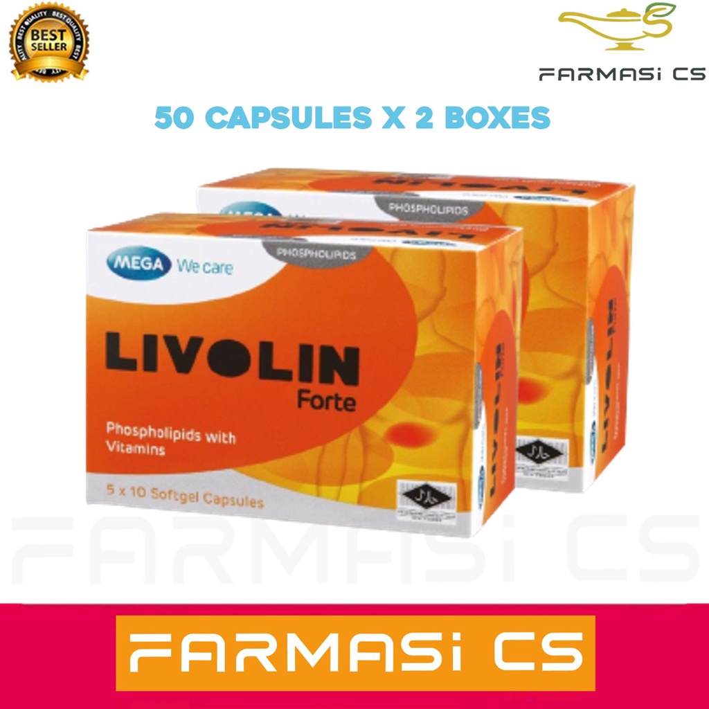 Mega Livolin Forte 50 capsules x 2 Boxes [ TWIN ] (Liver Protection ...