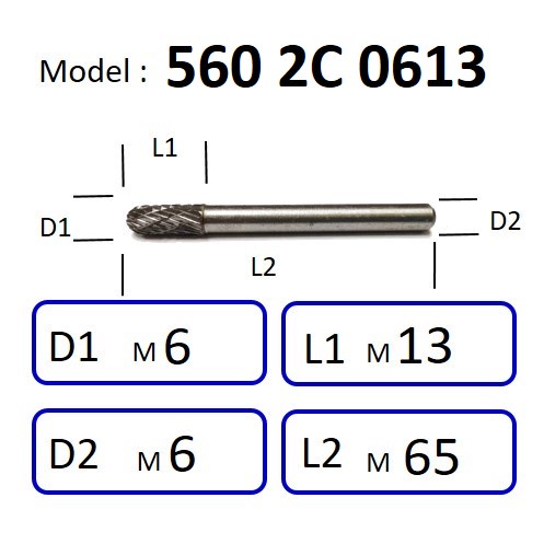 NIETZ 5601C / 5602C TAIWAN NIETZ DOUBLE CUT TUNGSTEN BURRS | TUNGSTEN ...
