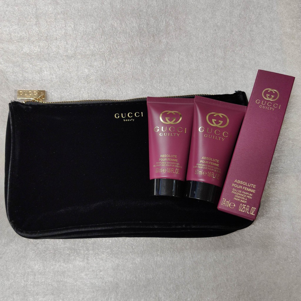 adc - Gucci Guilty Absolute Pour Femme Beauty Set (With Black Pouch ...