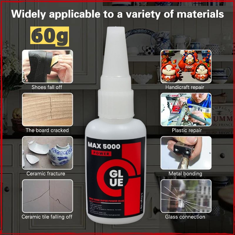 MAX 5000 Super Strong Glue Gam Kasut Paling Kuat Gam Plastik Kuat Tahan ...
