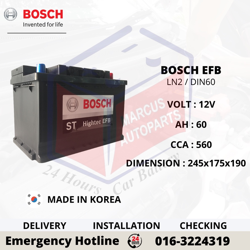 BOSCH ST HIGHTEC EFB LN2 | DIN60L CAR BATTERY | Shopee Malaysia