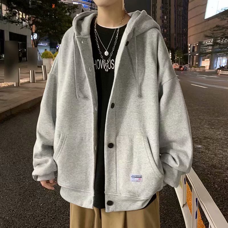 【KT Clothing】Korean Style Student Autumn Button Long Sleeve Hoodie ...