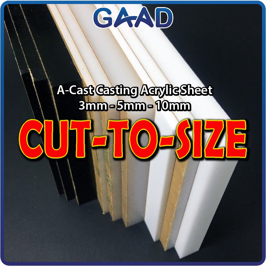 ∞GAAD∞ Perspex / Acrylic sheet Custom Cut To Size [BLACK / WHITE 433 ...