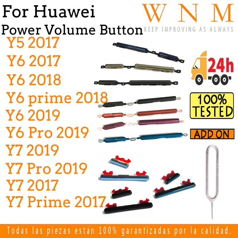 Power button For Huawei Y5 Y6 Y7 Pro Y9 prime Pro 2017 2018 2019 Power ...