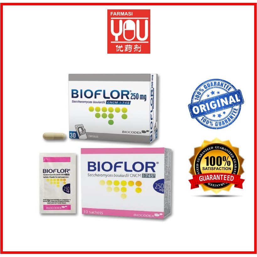 BIOFLOR 250MG SACCHAROMYCES BOULARDII (30 CAPSULES/ 10 SACHETS ...