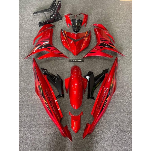 COVERSET YAMAHA Y15 V2 MERAH API | Shopee Malaysia